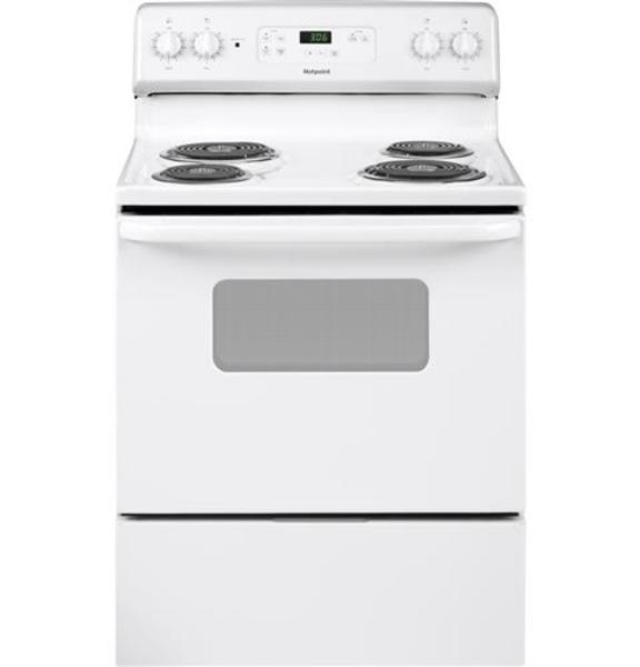 RBS360DMWW Hotpoint 30" Freestanding Electric Range with 4 Coil ...